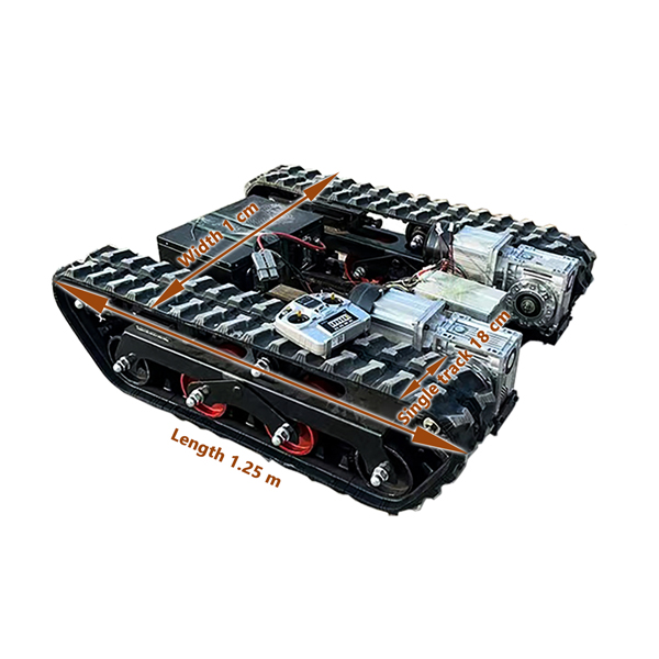 1.25*1m electric motor rubber crawler chassis – starcrawlertrack